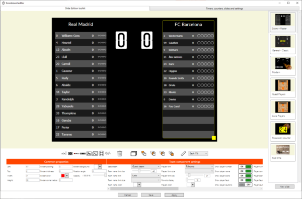 Scoreboard software - Digital scoreboards - Large Display Solutions