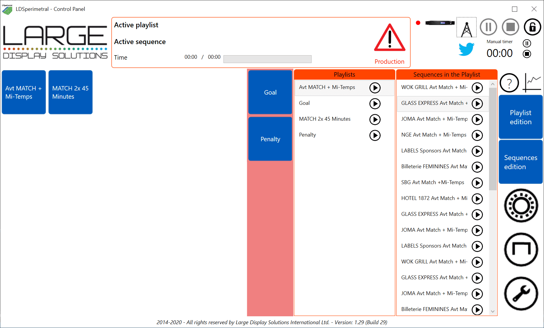 Software for sports stadiums: perimeters and scoreboards - Large ...